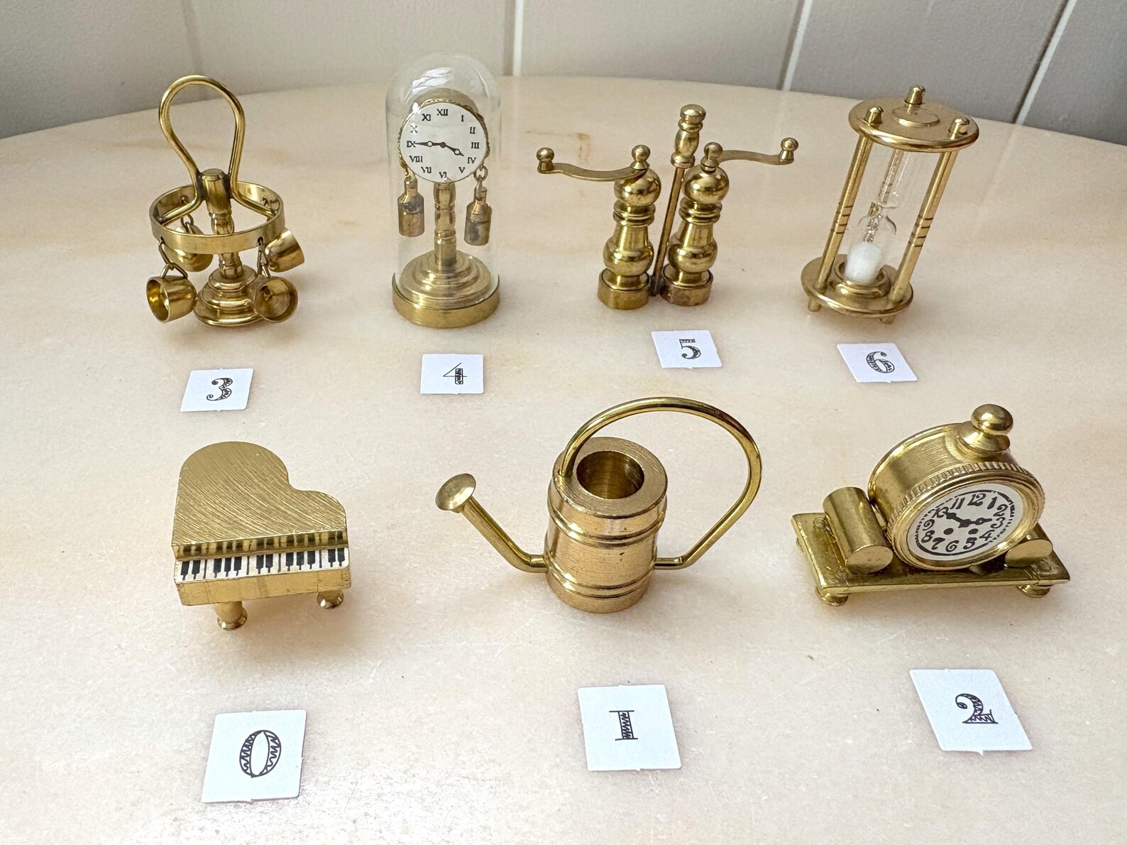 Choose Vintage Brass Miniatures, Dollhouse, Diorama, Victorian ...