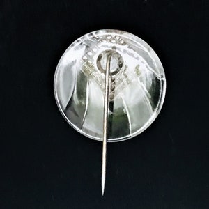 Vintage Round Hat Pin With Geometric Decoration in Glass Paste Art Deco ...