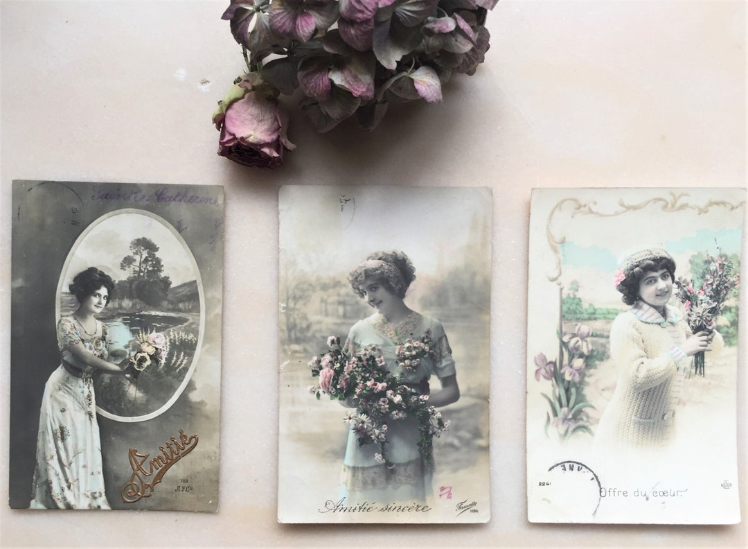 Vintage Edwardian Ladies Postcards Glamour From France 1900s - Etsy