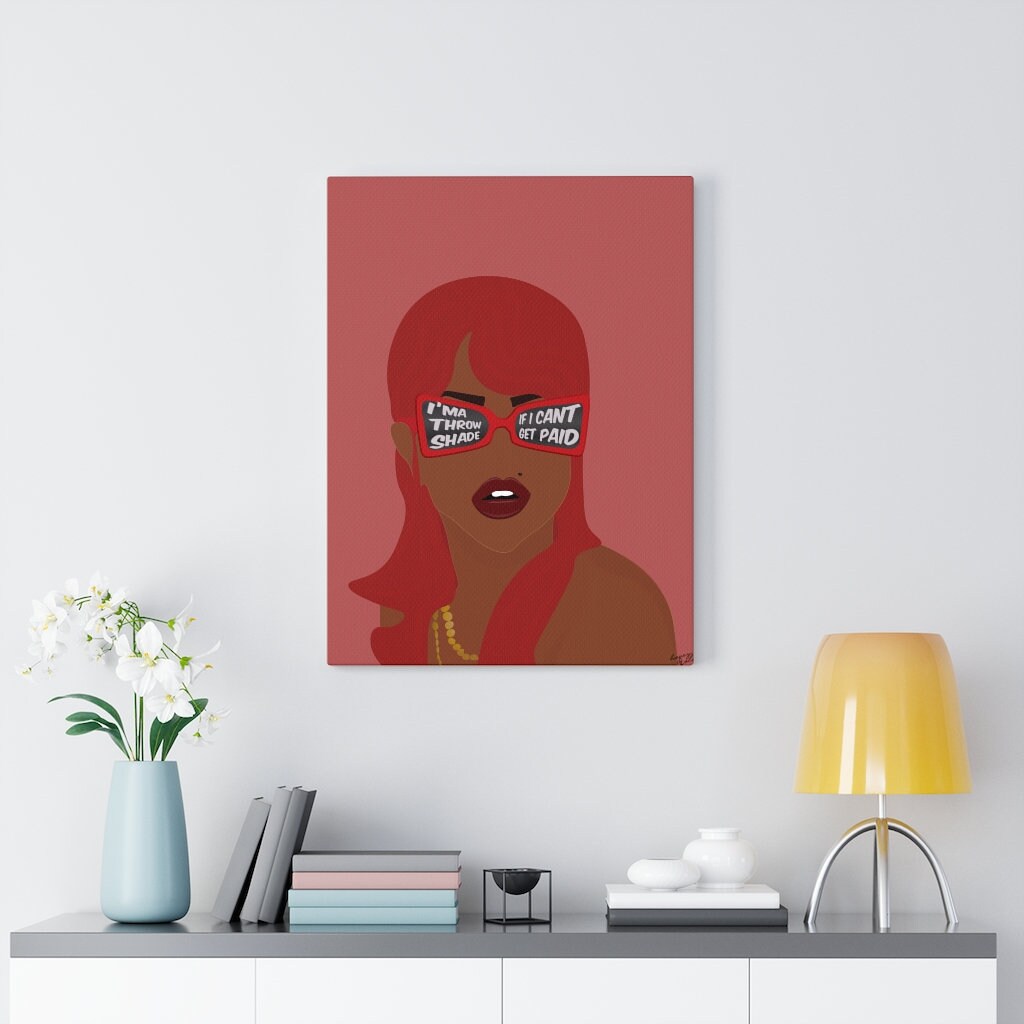 Throw Shade Canvas Lil Kim Art Crush on You 90s Art - Etsy