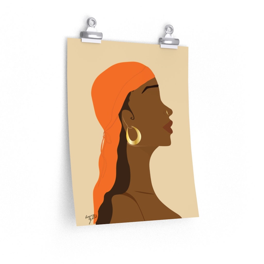 Durag Girl Art Black Woman Art Art Print Gift for Her - Etsy