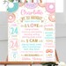Donut Birthday Chalkboard Sign - Editable Milestone Donut Theme Party ...