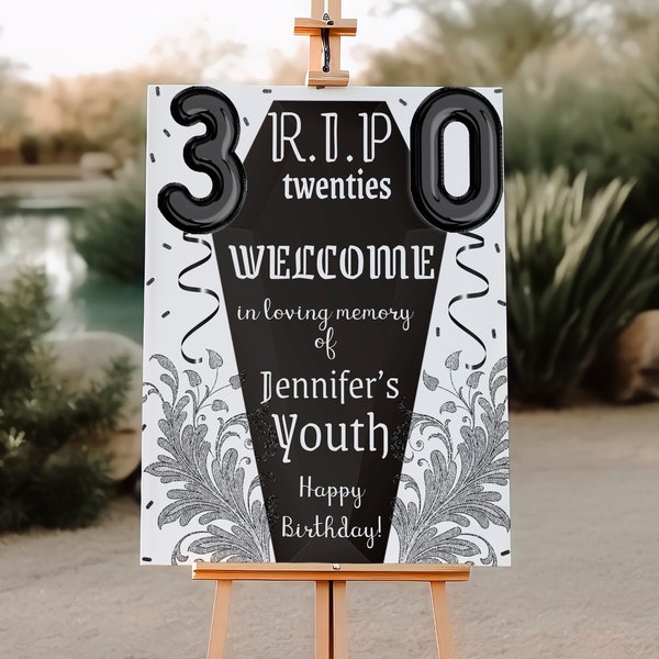 Rip to My 20s Welcome Board - Etsy