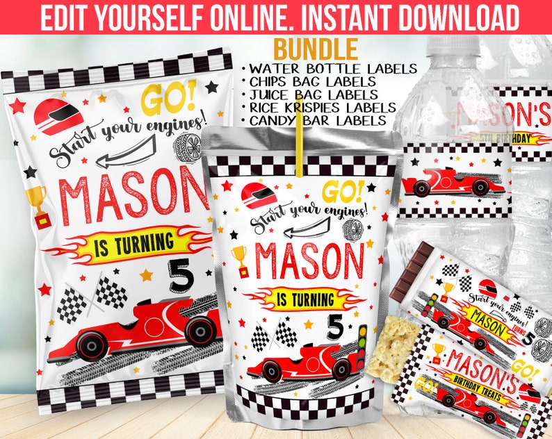 Race Car Birthday Party Decorations Racing Party Favors - Etsy