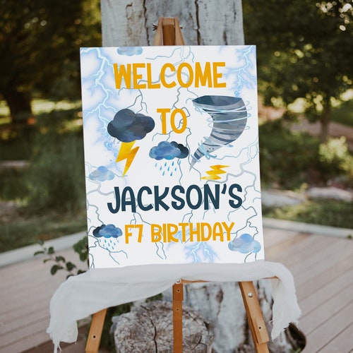 Fournado Tornado Birthday Milestone Sign Poster Twonado - Etsy