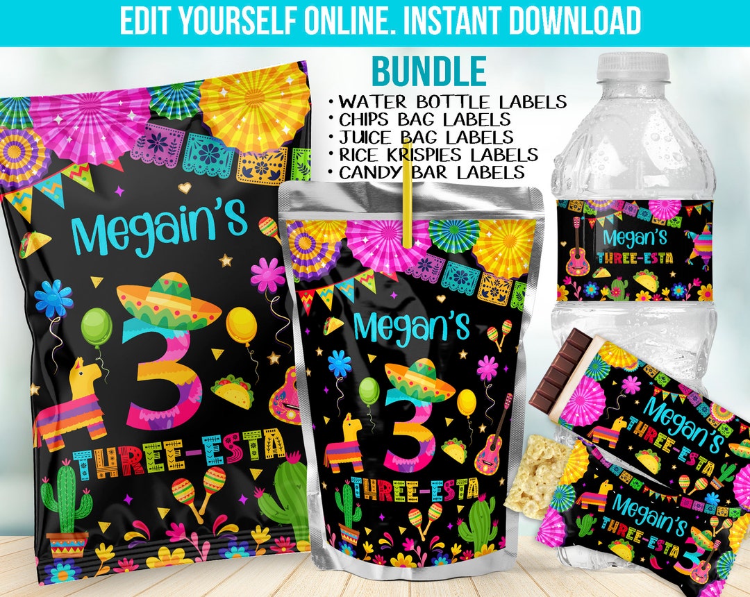 Siesta Three Esta Birthday Party Decoration for 3rd Party - Favors ...