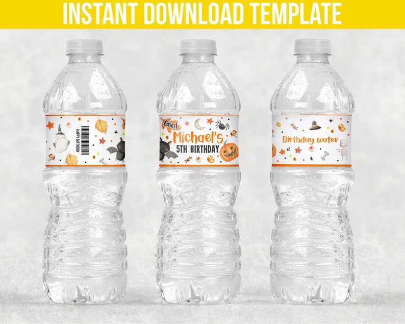 Halloween Birthday Party Decor - Ghost Editable Chip Bag Label Wrapper ...