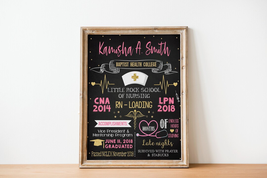 Nurse Graduation Sign - Doctor Grad Gift Milestone Board (1019) - Etsy