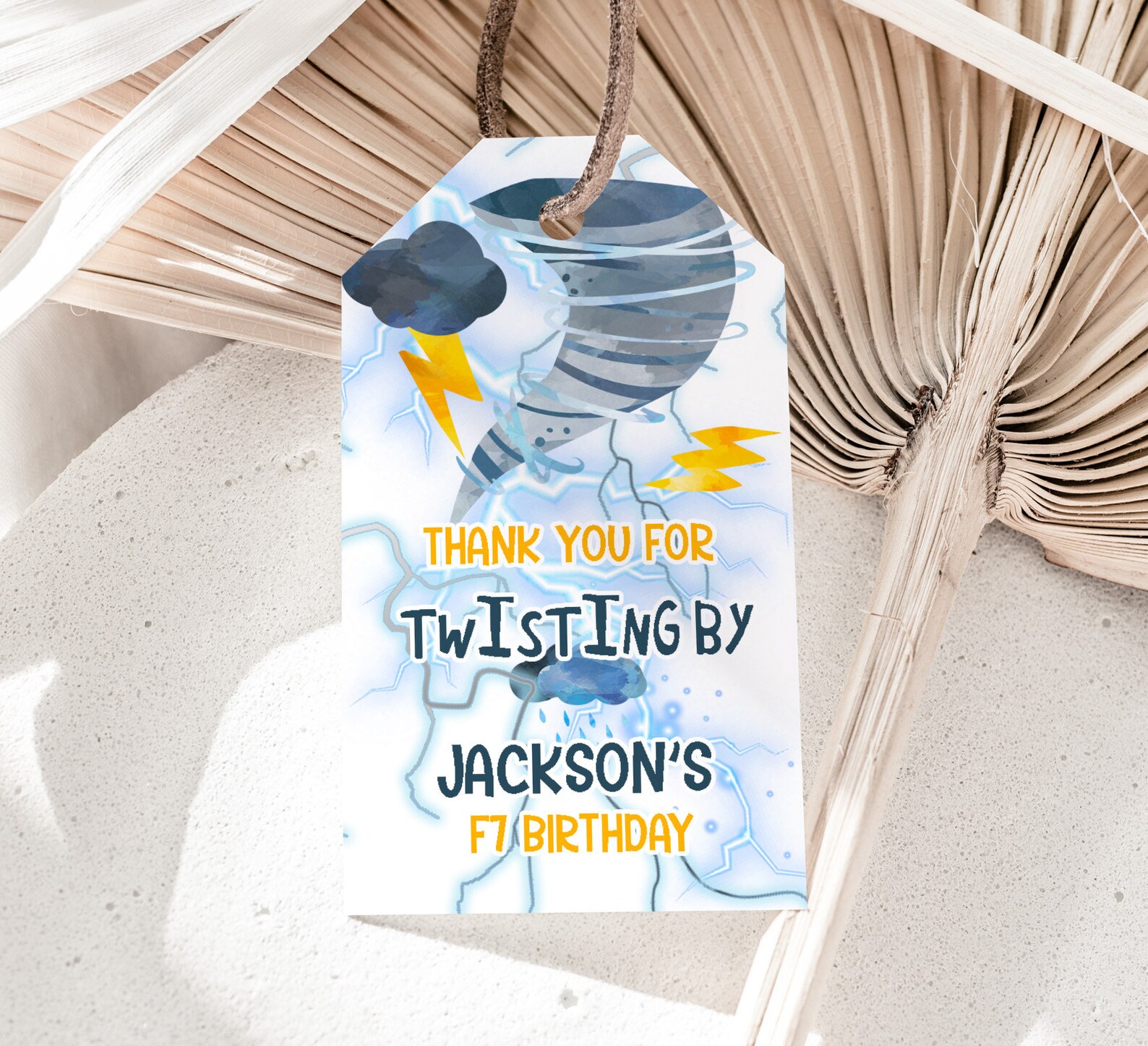 Editable Tornado Birthday Invitation - Storm Hurricane Fournado Party E ...