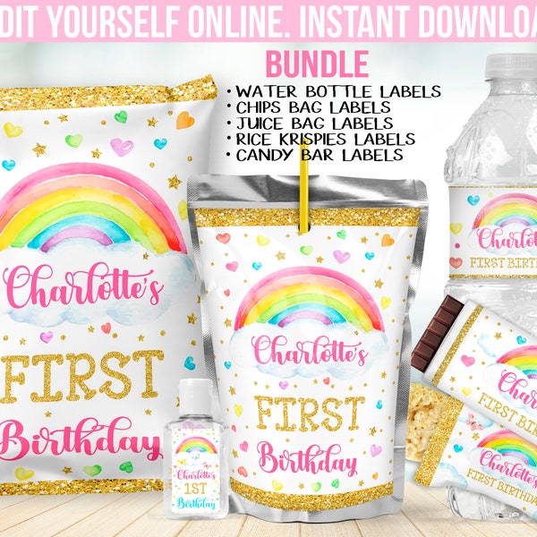 Rainbow Favor Bags - Etsy