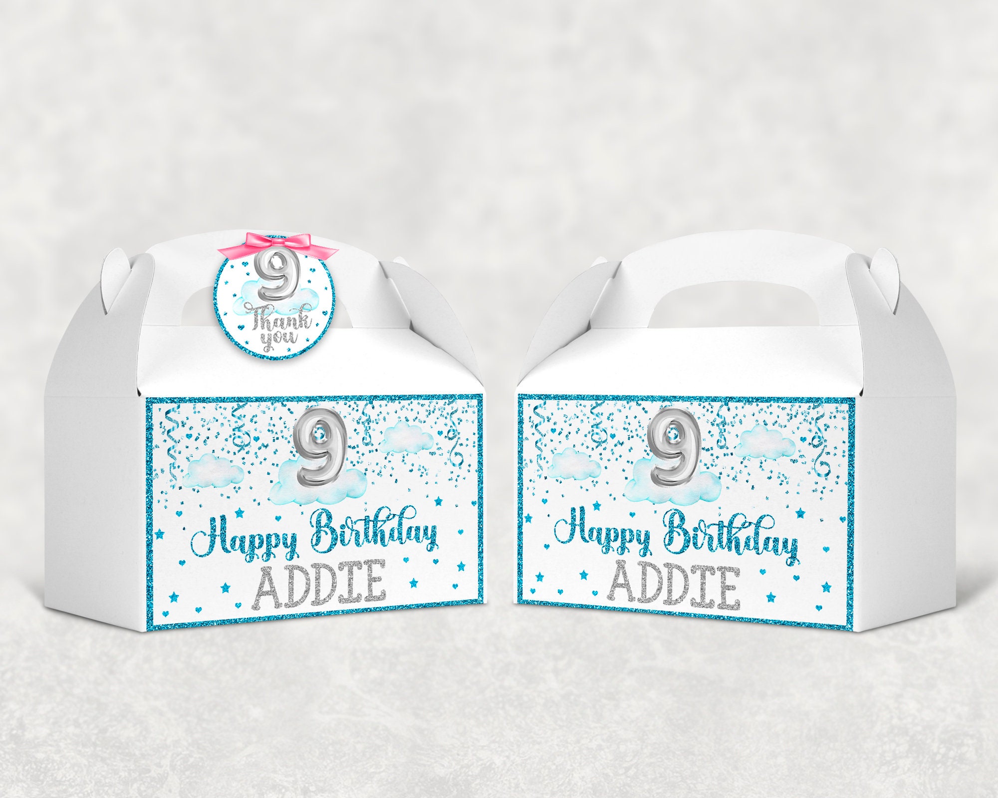 Editable 9th Birthday Party Decorations - Chip Bag Label Favors - Candy ...