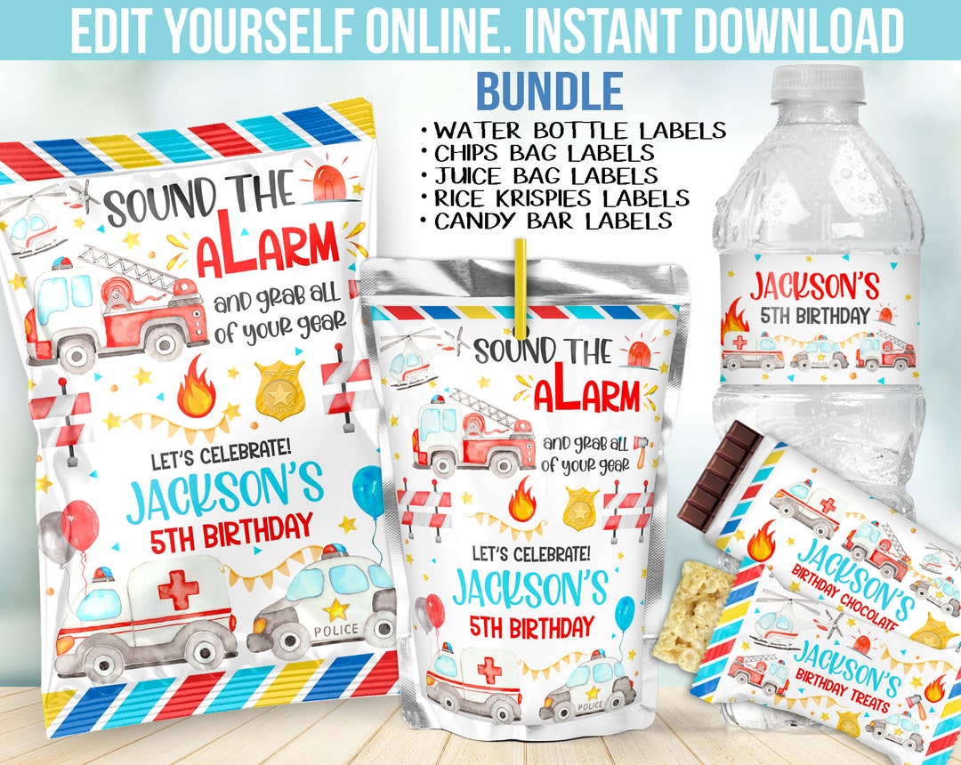 First Responders Party Supplies - Emergency Vehicles Birthday Decor ...