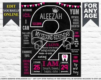 2nd Birthday Poster | Etsy