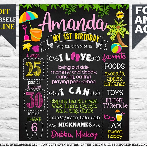 Beach Chalkboard - Etsy