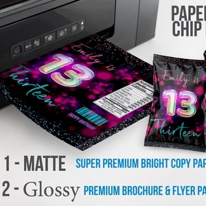 13th Birthday Party Favors - Thirteen Chip Bag Label Supplies Treats ...