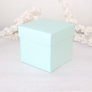 Single Wedding Cupcake Boxes, Large Blue Green Favor Boxes, Party ...