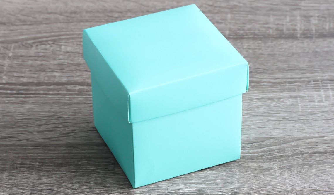Large Cupcake Boxes Turquoise Blue Favor Boxes Wedding Favor - Etsy