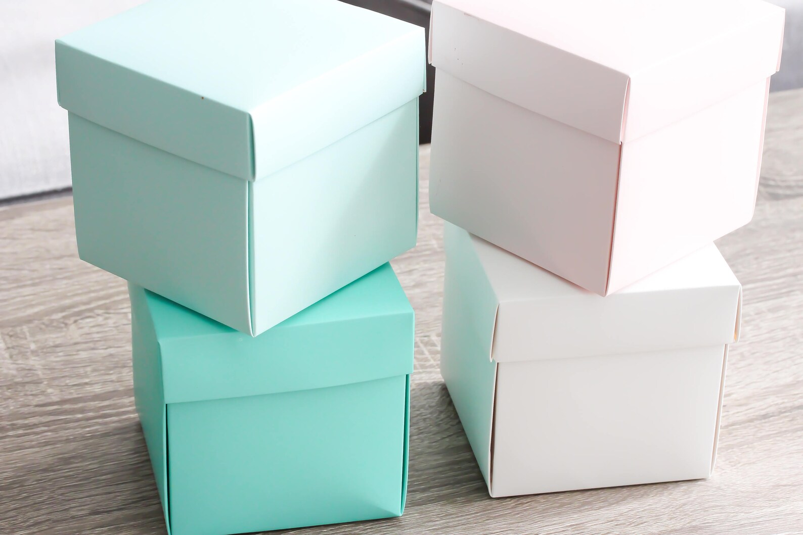 Large Cupcake Boxes Turquoise Blue Favor Boxes Wedding Favor - Etsy