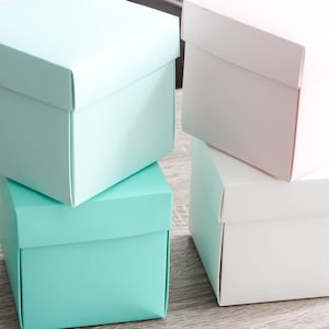 Large Cupcake Boxes, Turquoise Blue Favor Boxes, Wedding Favor Boxes ...