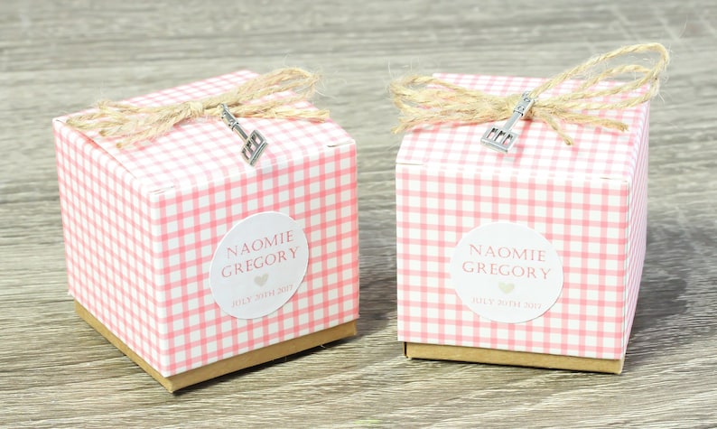Red Gingham Favor Box Country Rustic Wedding Theme Wedding - Etsy