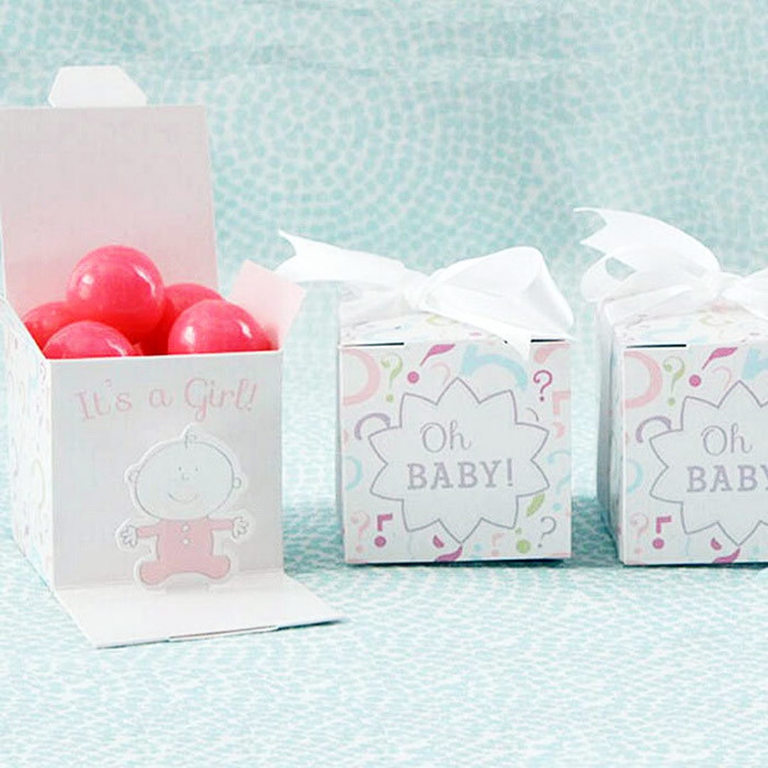 Baby Favor Boxes - It is a GIRL - Gender Reveal - Baby Shower - Cupcake ...
