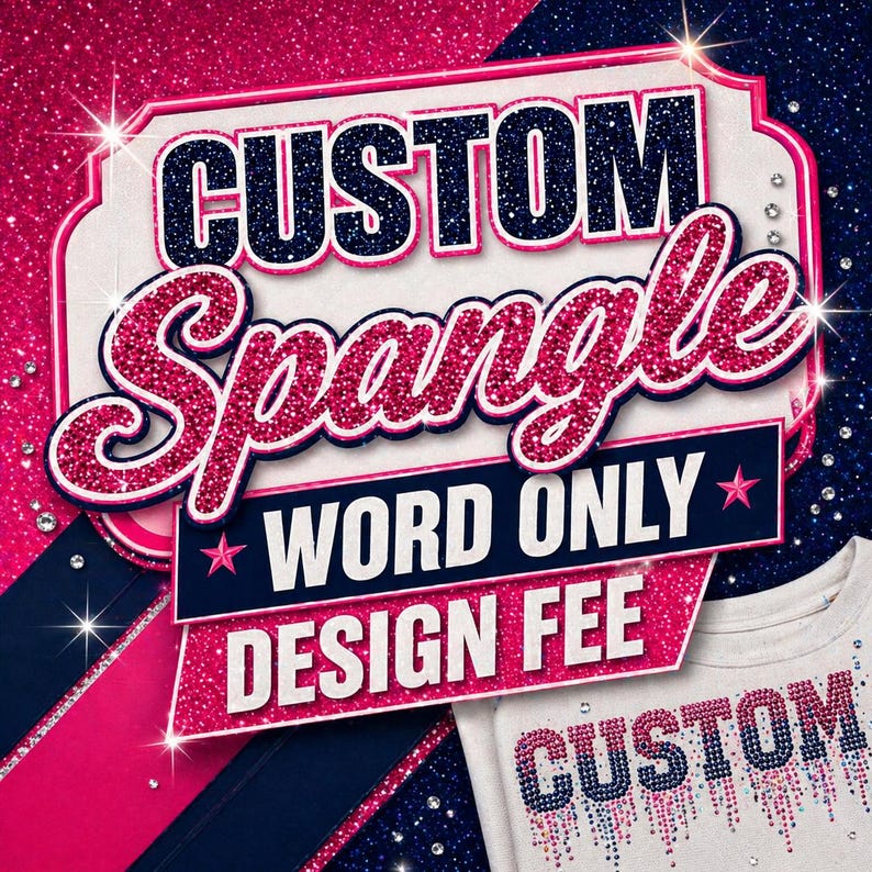 Custom Word Design for Spangle Transfer - Etsy