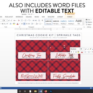 Printables DIY Christmas Cookies in a Box, Cookie Kit Template ...