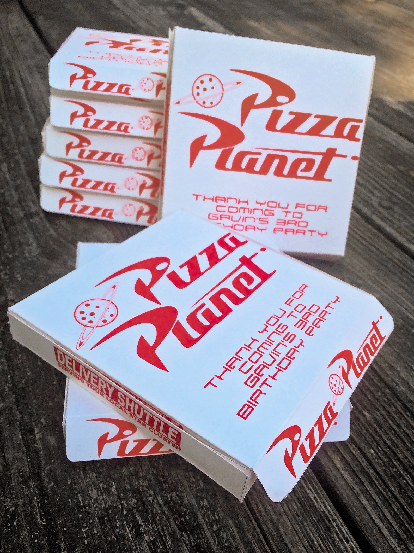 Toy Story Pizza Box Template Pizza Planet Cookie Favor Box - Etsy Canada
