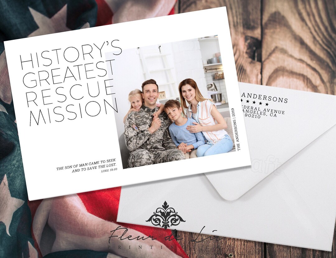 Rescue Mission Photo Christmas Card, Religious Holiday Greeting Card ...