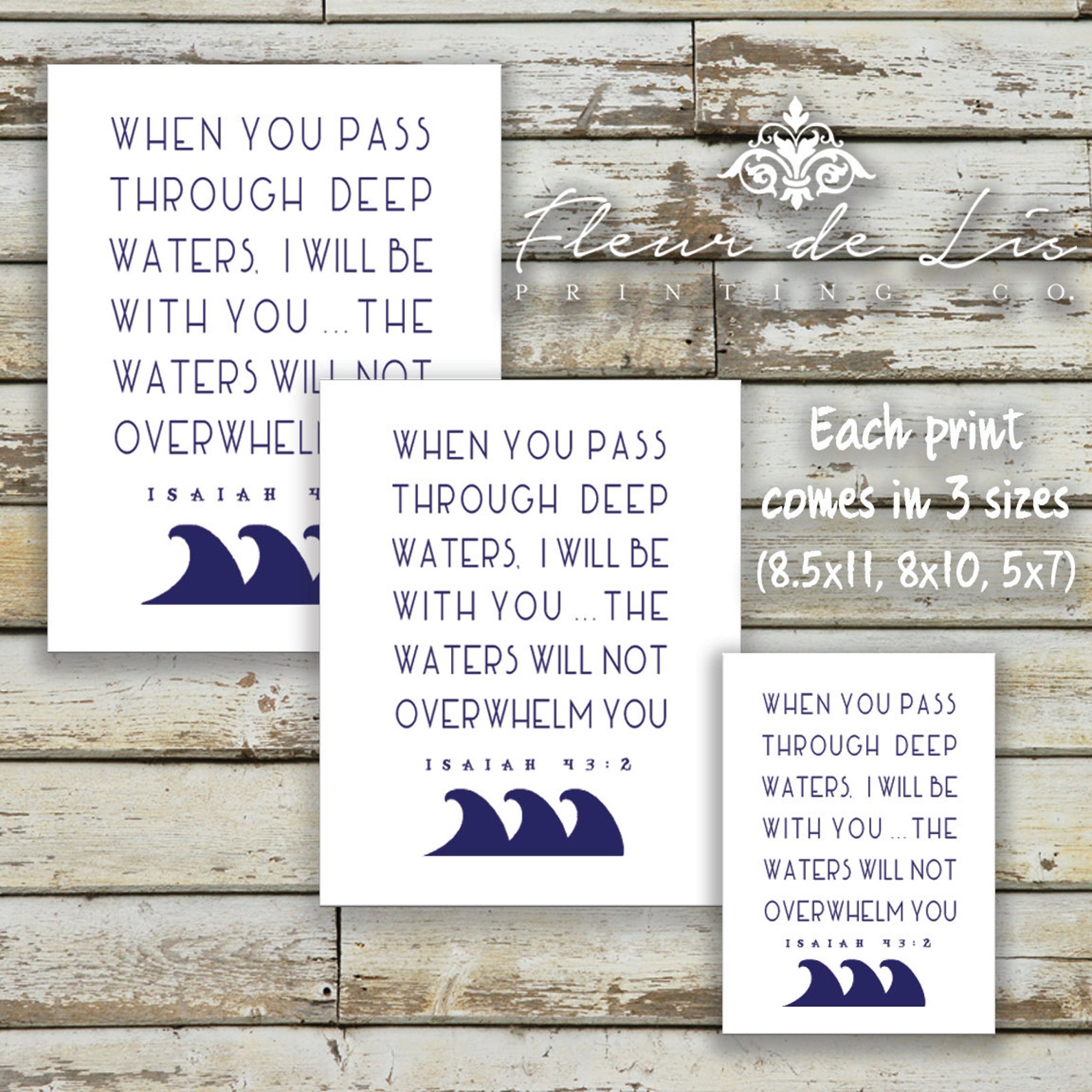 Nautical Theme Bible Verse, Ocean Water Religious Home Decor, Instant ...