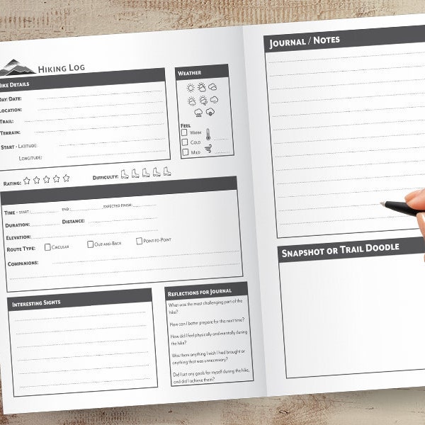 Hiking Journal - Etsy