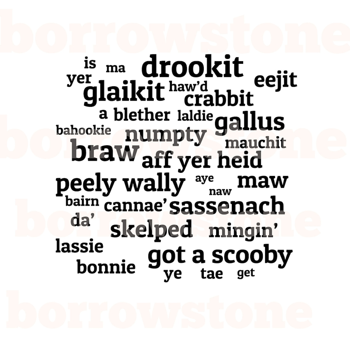 Scottish Words SVG DXF for Silhouette Cameo, Cricut, Sublimation Svg Ai ...