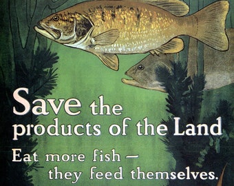 Eat Fish Poster - Etsy