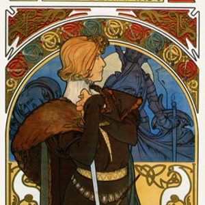 Mucha Prince Denmark Hamlet Shakespear by Alphonse Mucha Vintage Poster ...