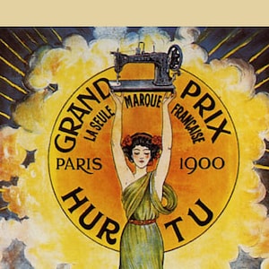 Sewing Grand Prix Hurtu 1900 Sew Sewing Machine Seamstress Paris France ...