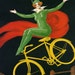 Bike 16 X 20 Lady Riding Rudge Bicycle the Goddess French Cycling ...
