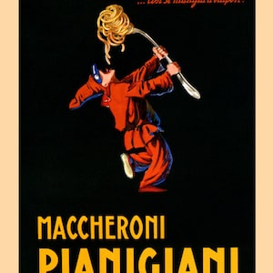 Food 16" X 20" Pasta Clown Maccheroni Pianigiani Italy Italia Italian ...
