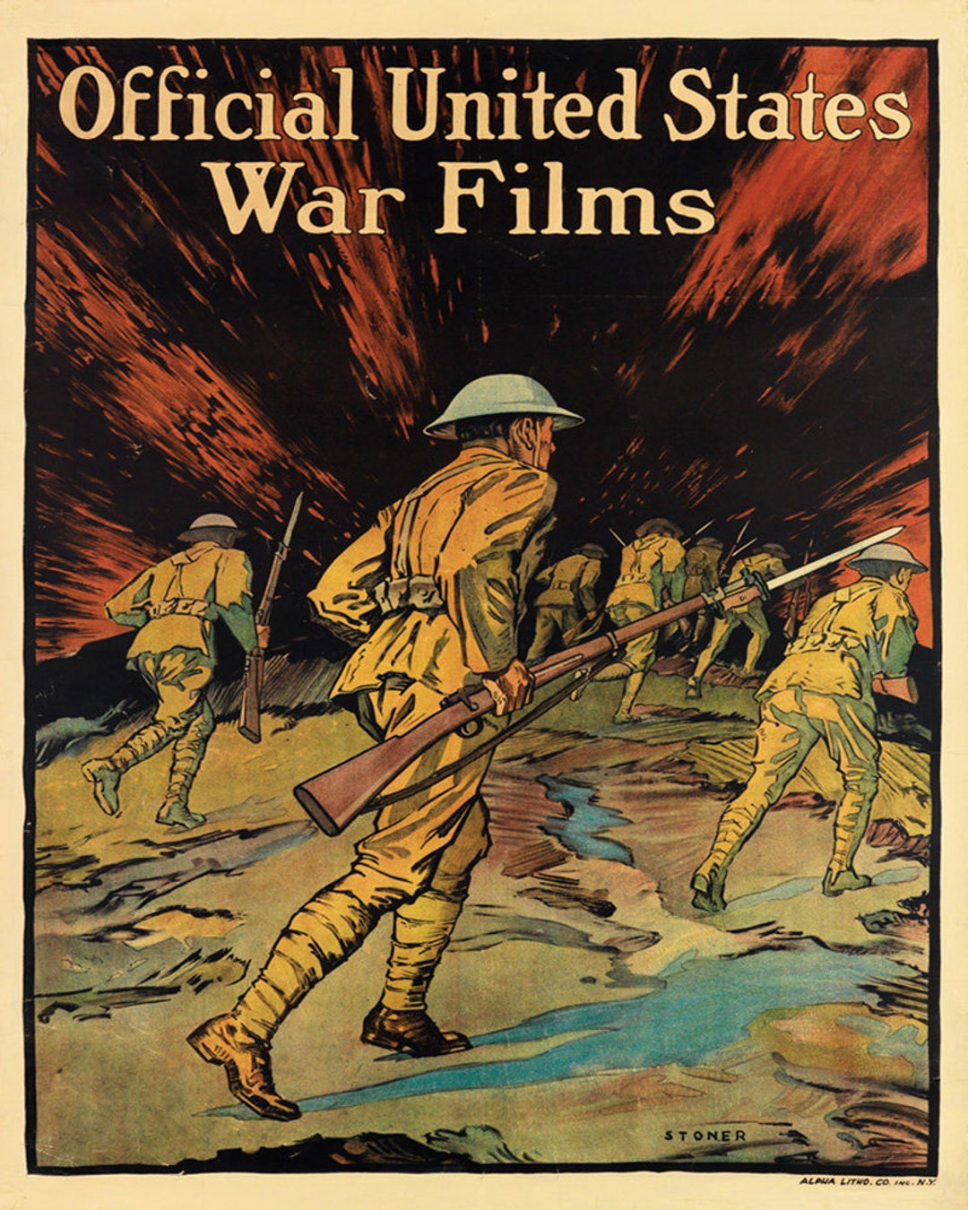 War Official United States U.S.A War Film Movie Soldier Navy Vintage ...