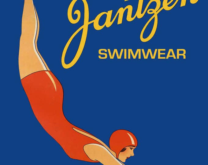 Jantzen Swimwear Decal. Red Swimsuit. Iconic Advertising. Portland ...