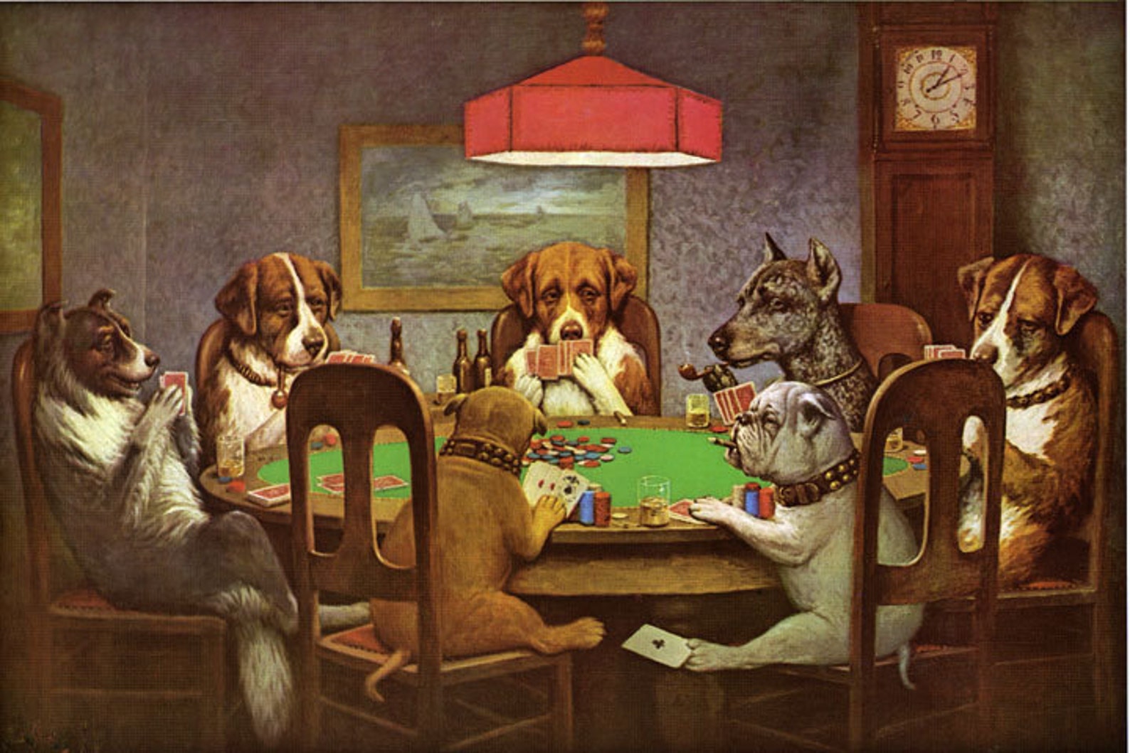 Sport Poker Friend in Need Dogs Playing Poker Cards Bull Dog Fine Art ...