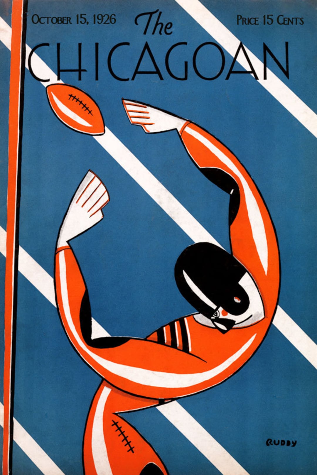 Chicago Illinois 1926 Football Sport Illustration Holder Keeping the ...