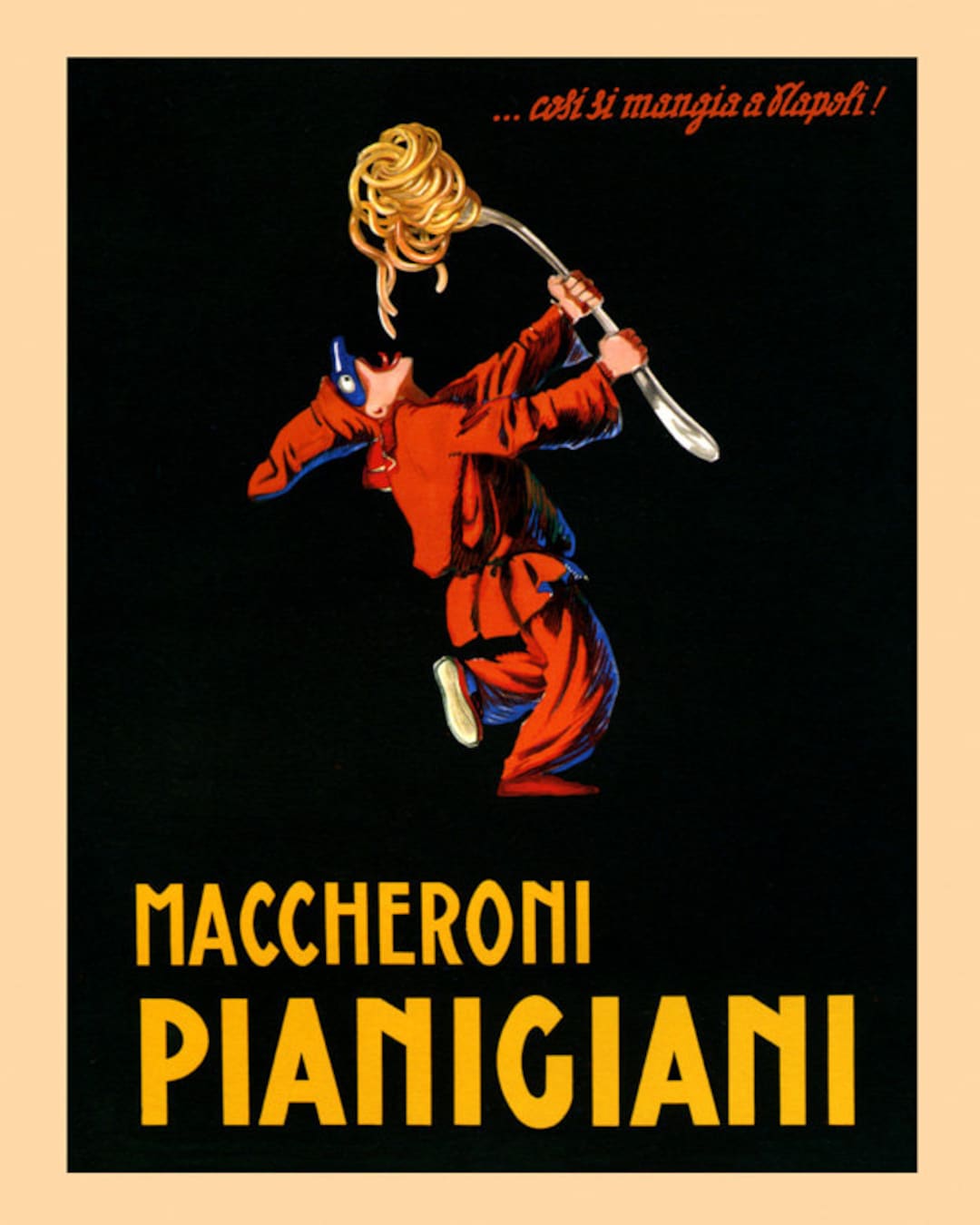 Food 16" X 20" Pasta Clown Maccheroni Pianigiani Italy Italia Italian ...