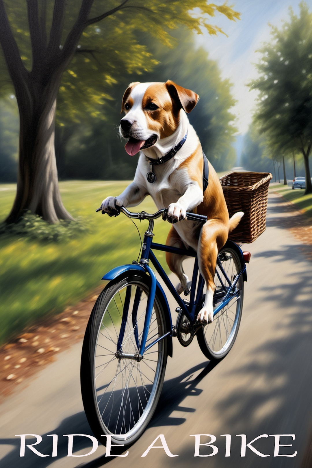 Ride a Bike Dog Touring Bicycle Riding Basket on Back Cycling Cycle Too ...
