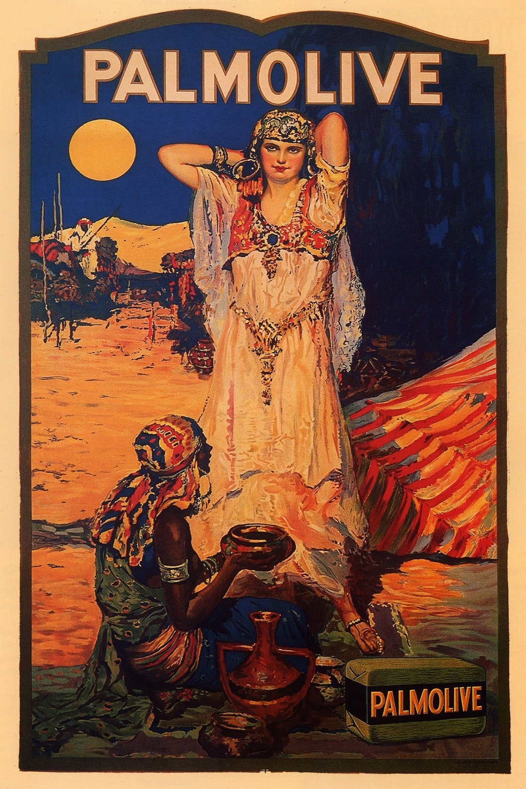 Poster Palmolive Soap Arab Arabic Woman World Bath Desert Vintage ...