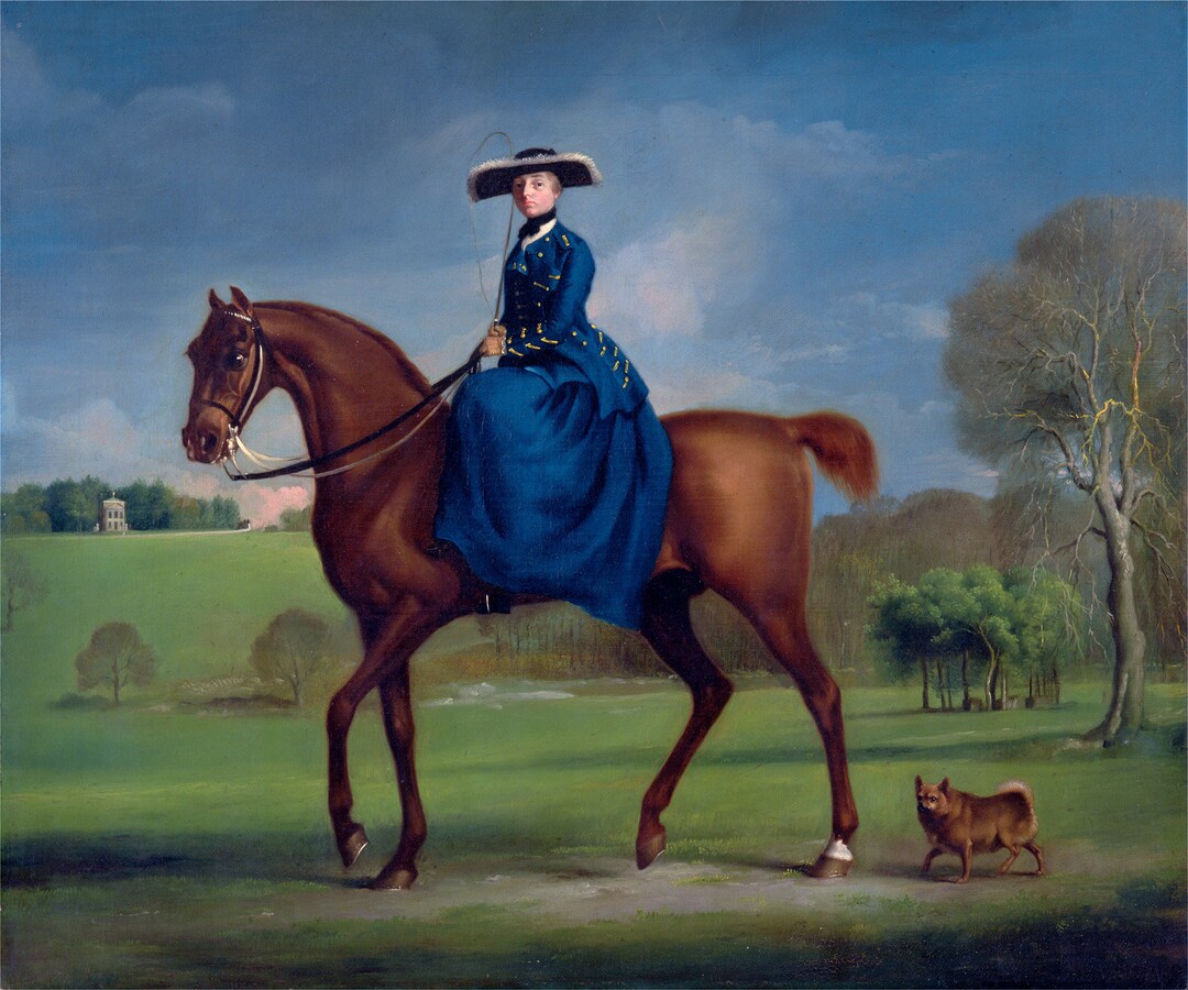 The Countess of Coningsby in the Costume of the Charlton Hunt Horse Dog ...