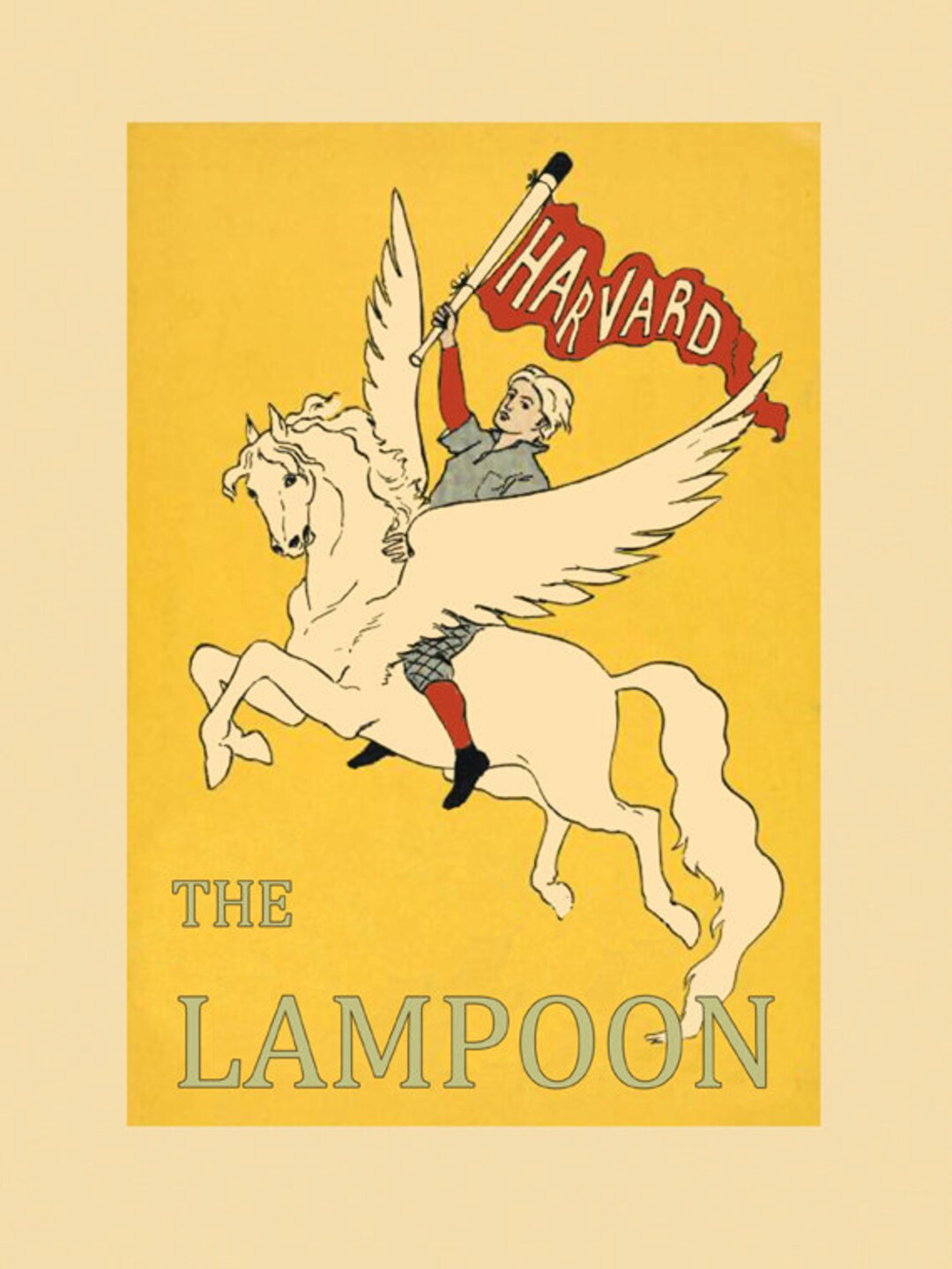 The Harvard Lampoon Humor Magazine University Pegasus Horse Flying ...