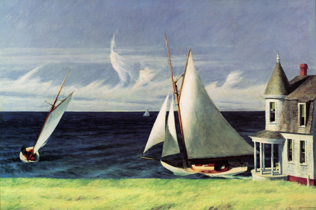 Hopper, Edward Ocean View Sailboat Boat Poster Repro on Matte Paper or ...