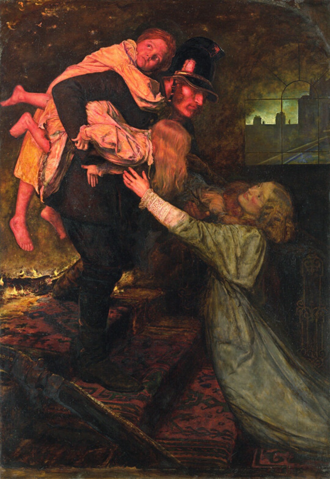John Everett Millais the Rescue Fire Department Firefighter Amazing ...
