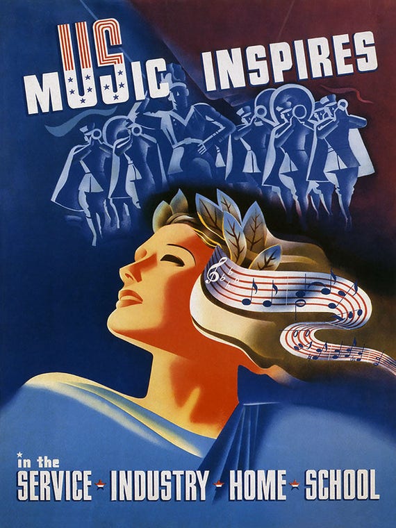 Music U.S American U.S.A Song Inspires Service Industry Home | Etsy
