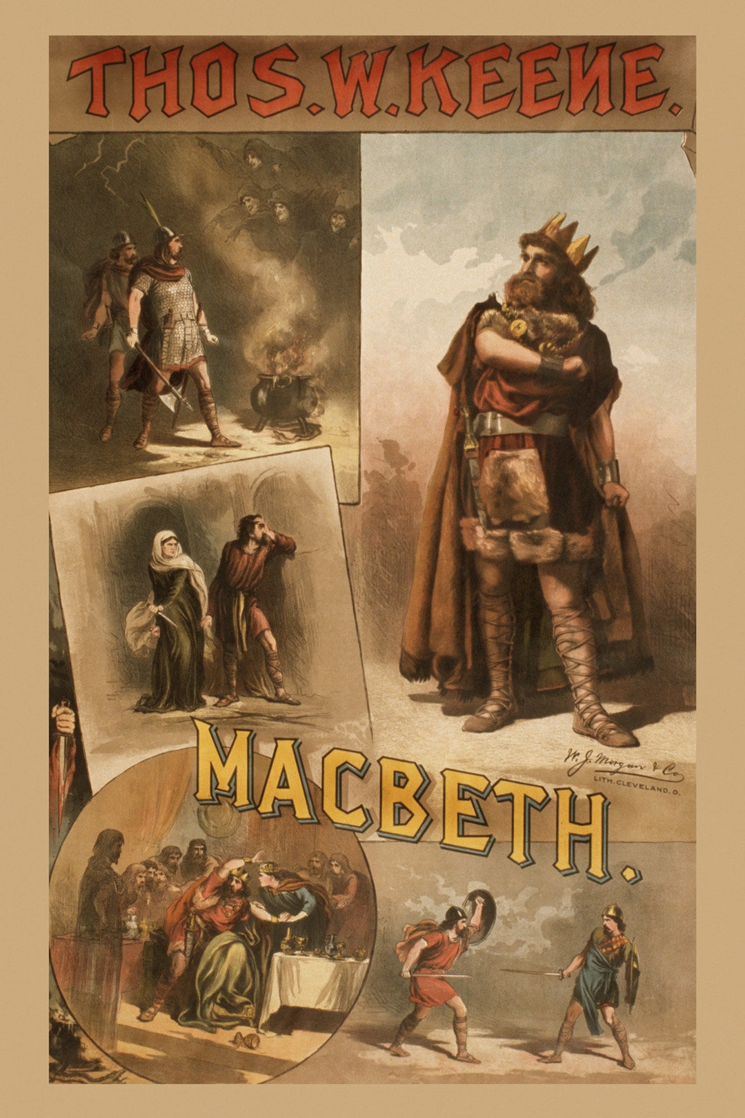 The Tragedy of Macbeth by William Shakespeare Vintage Poster Repro on ...